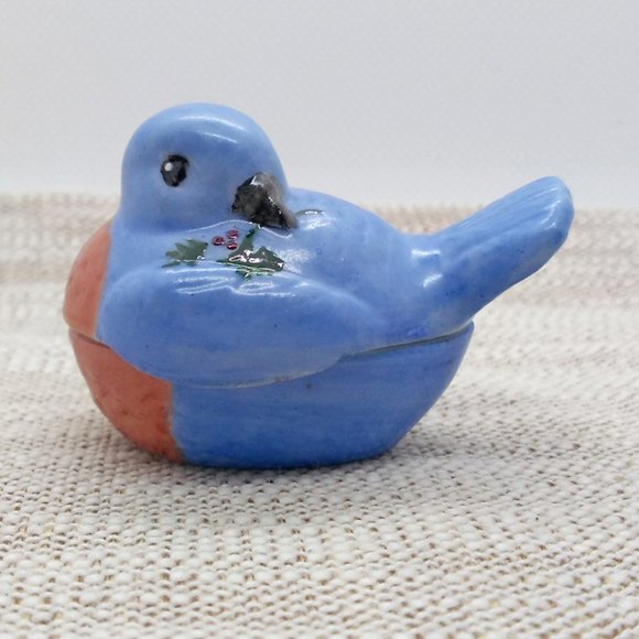 Art | Tiny Ceramic Bluebird Trinket Dish Or Ring Holder | Poshmark